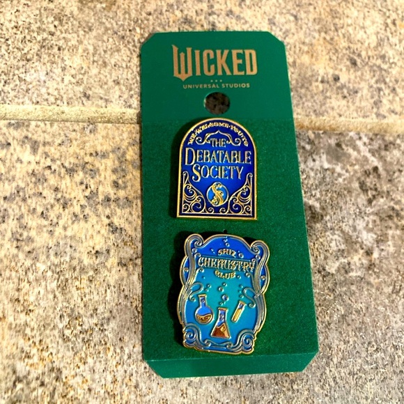 Wicked | Accessories | Universal Wicked Enamel Pin Set Blue And Gold ...